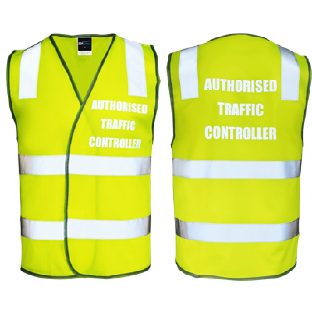 Authorised Traffic Controller Safety Vest Lime | PromoGallery